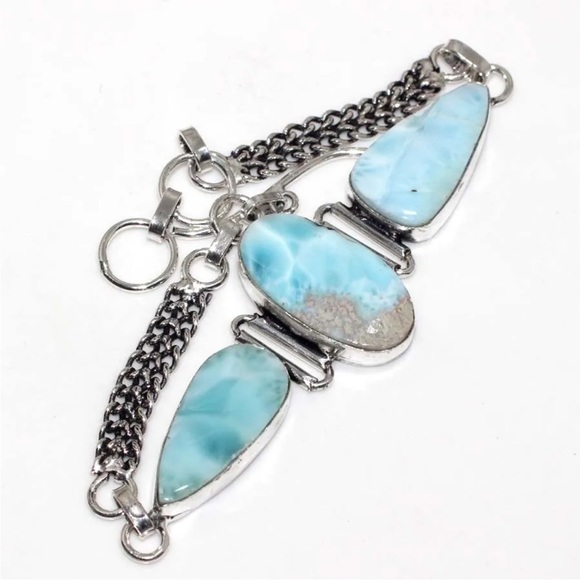 Earth Art hand crafted artisan | Jewelry | Caribbean Larimar Bracelet ...